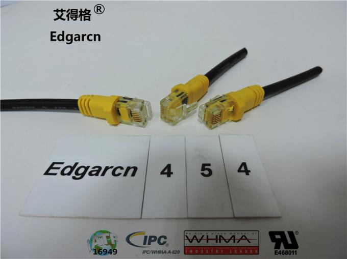 500mm Data Communication Cable , 8p / 8c Cat5 Network Cable With Right ...